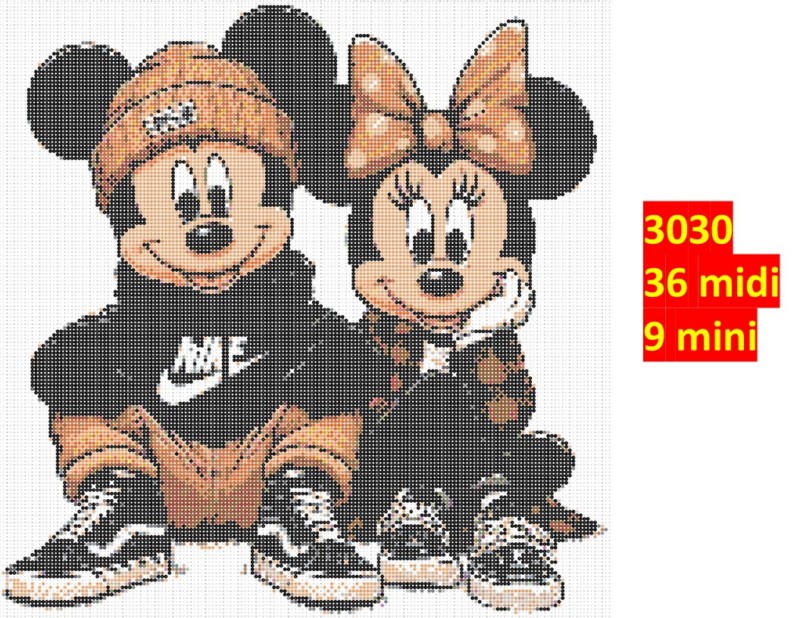 Mickey Mouse | GRATIS Hama mønster