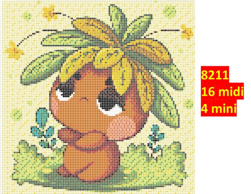 Blandede figurer | GRATIS Hama mønster